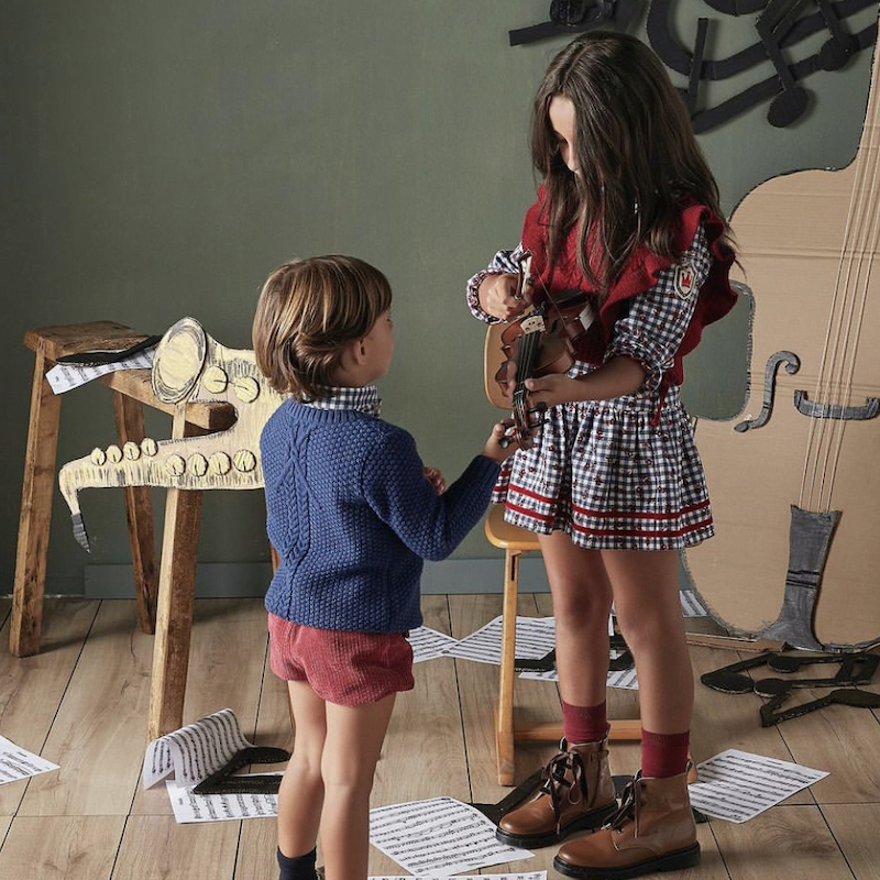 EVA CASTRO Chaleco AMARANTA Rojo - Mariposas Kids